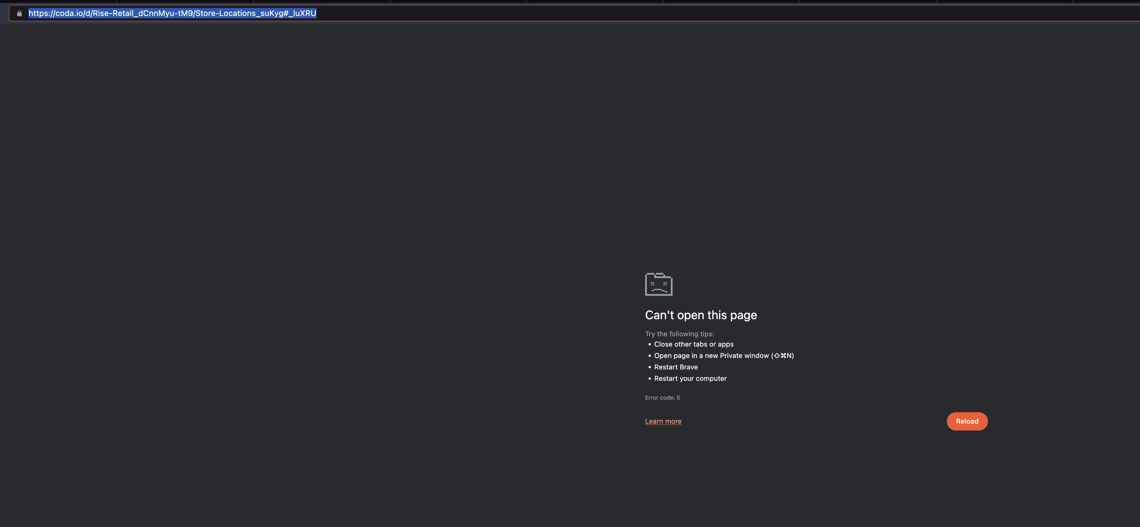 Brave crashes on coda.io · Issue #29559 · brave/brave-browser · GitHub