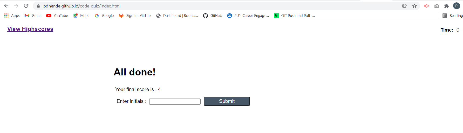 GitHub - pdhende/code-quiz