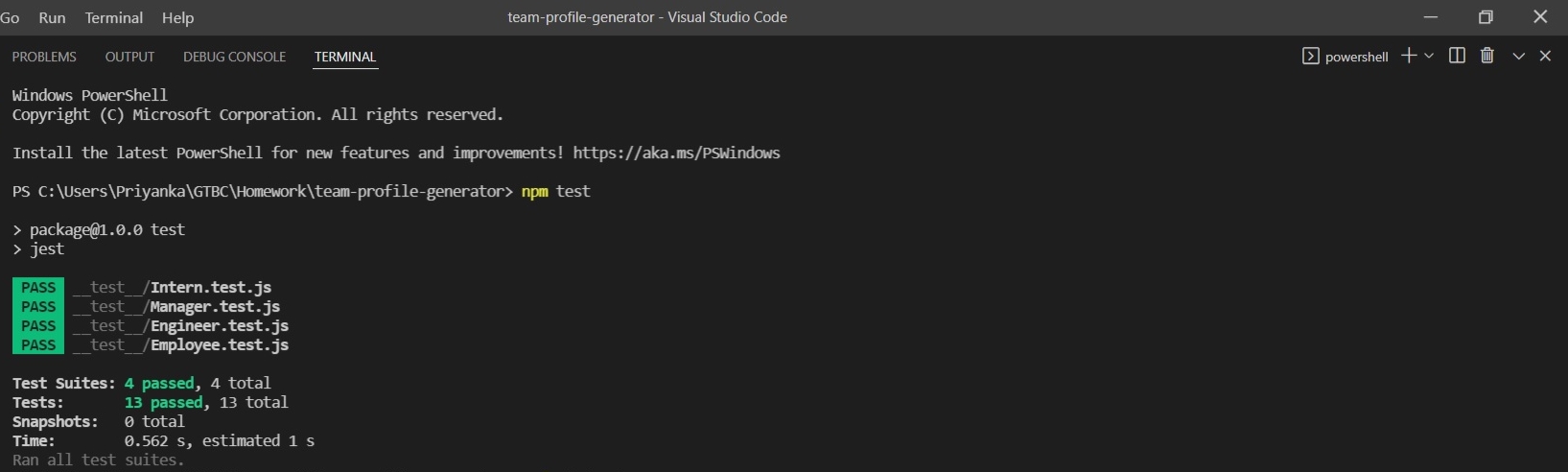 GitHub - pdhende/team-profile-generator