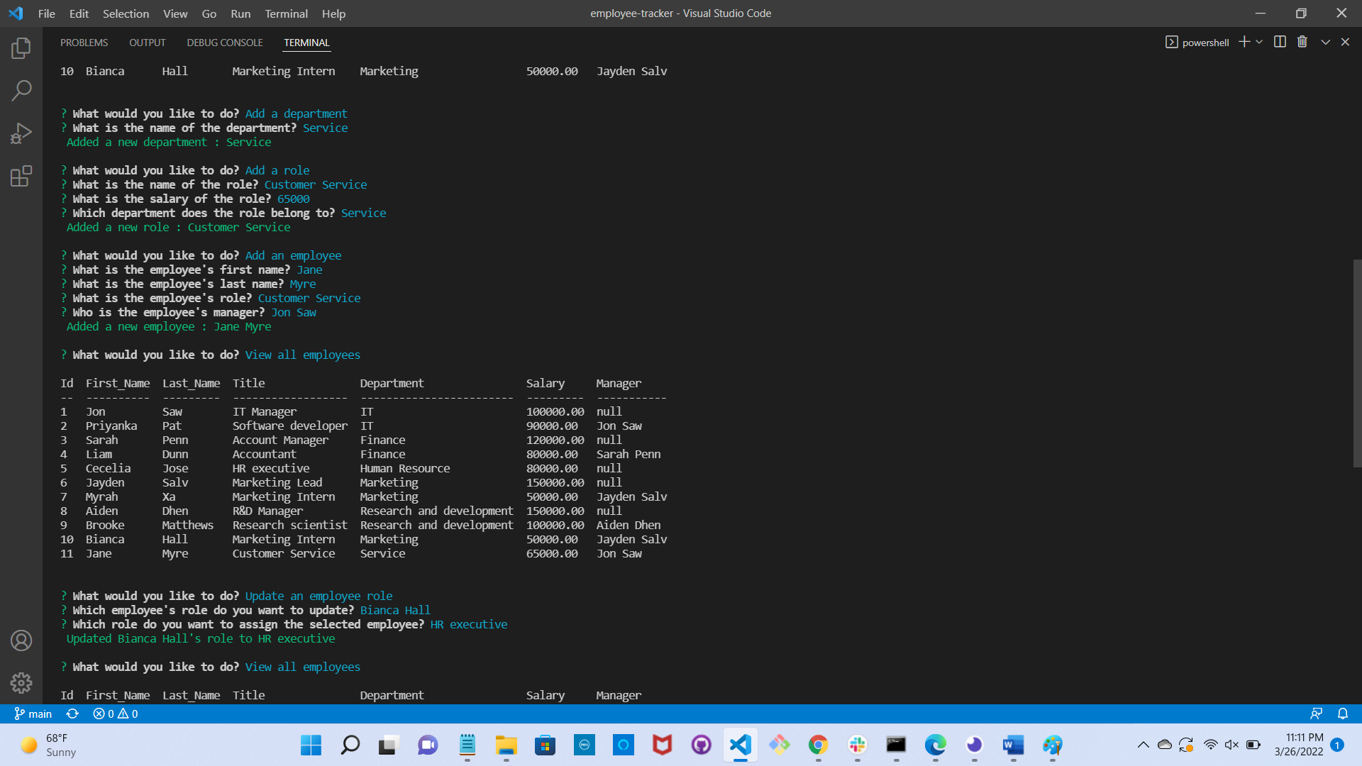 GitHub - pdhende/employee-tracker: A robust Content Management System used to maintain and ...