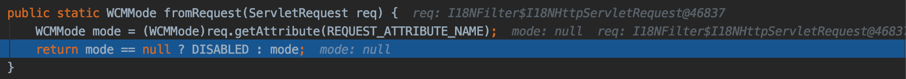 AemEnvironmentIndicatorFilter fails to trigger on the author environment, due to WCMMode being ...
