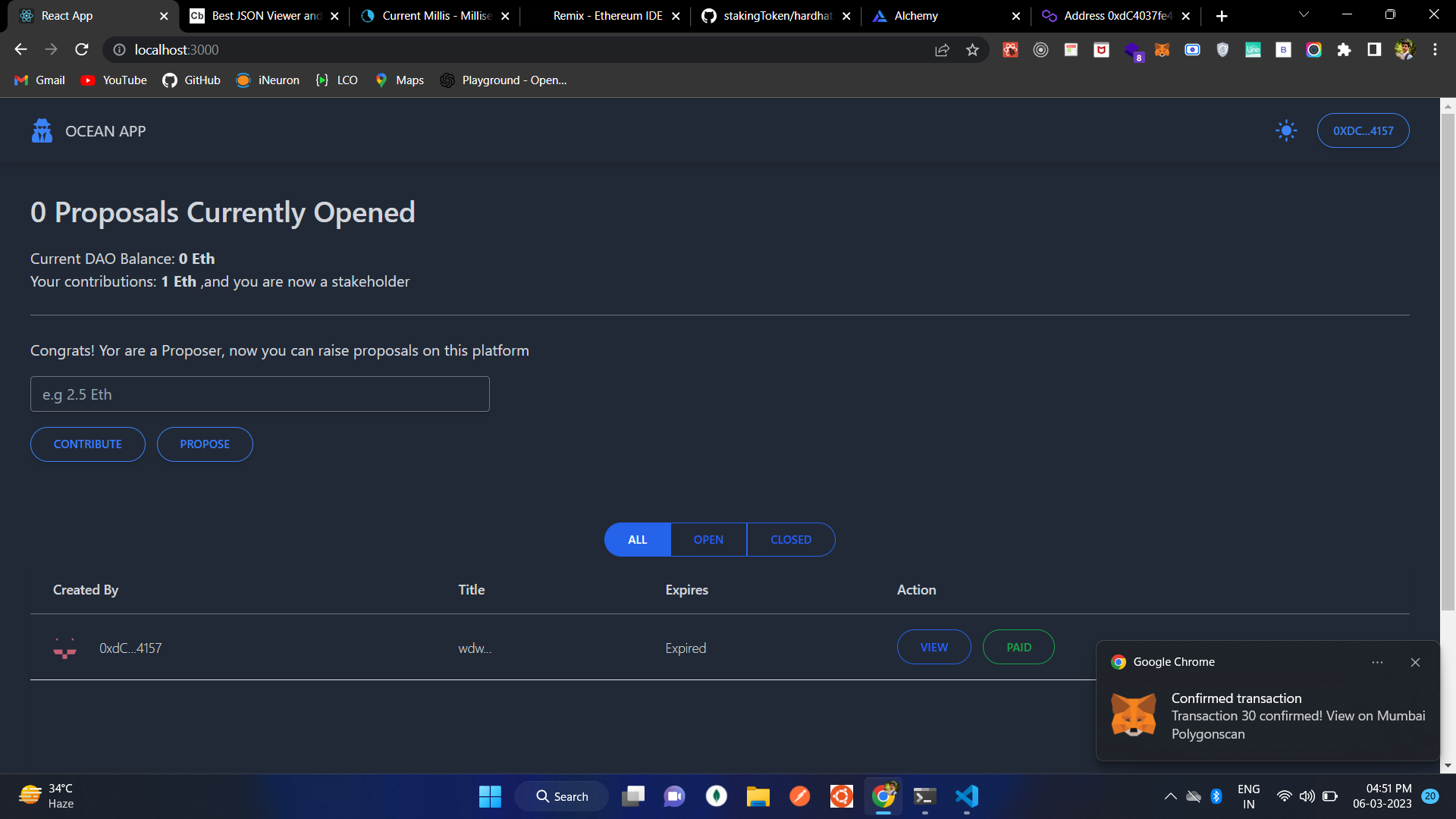GitHub - gokulstevee/DAO-OceanApp