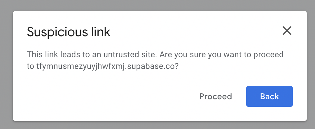 Gmail reporting Supabase subdomains as suspicious links · Issue #3055 · supabase/supabase · GitHub