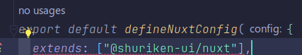 install: `defineNuxtConfig` is not defined · Issue #2 · shuriken-ui/nuxt · GitHub