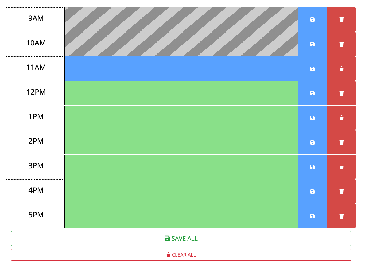 GitHub - Keaton-Brewster/Work-Day-Planner: Daily planner built on JS ...
