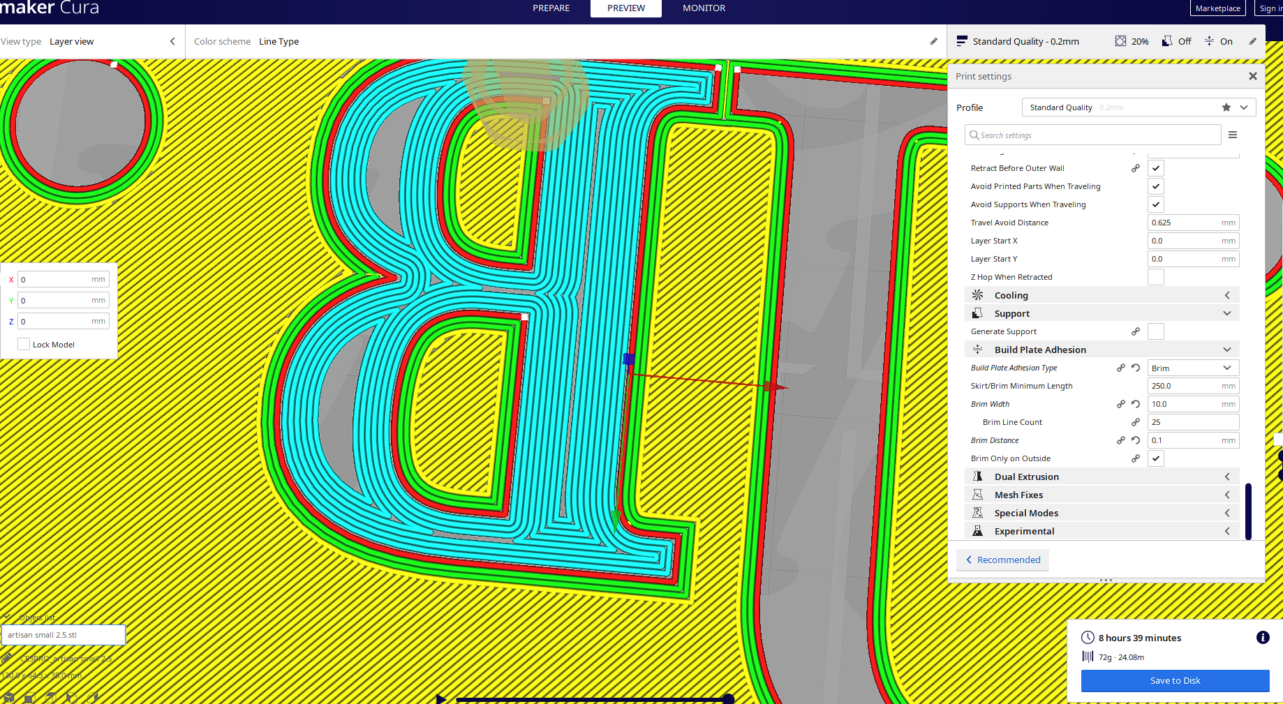 Brim Is Printing On Inside Even If You Check Brim Only On There Outside Only · Issue 10053