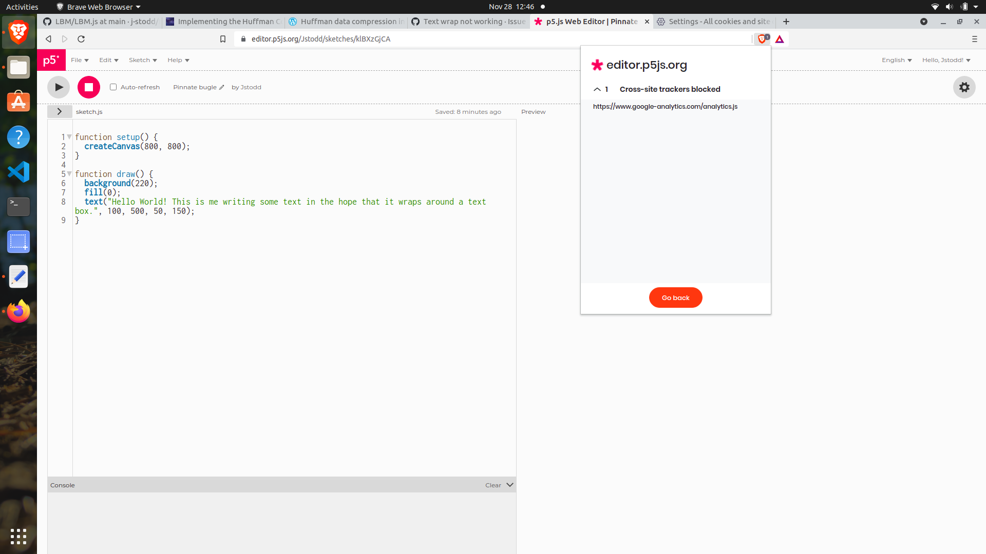 Text wrap not working · Issue #5478 · processing/p5.js · GitHub