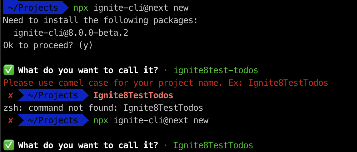 Catch non-camelCase project name, reformat to camelCase as default project name · Issue #2145 ...