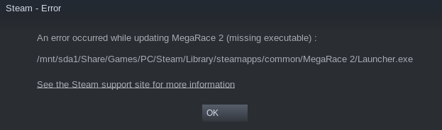 MegaRace 2 (733760), wrong Launcher · Issue #7302 · ValveSoftware/steam-for-linux · GitHub