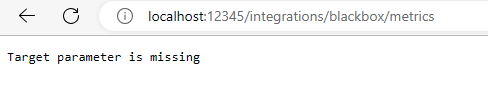Grafana Agent Blackbox integration /metrics endpoint returning - Target parameter is missing ...
