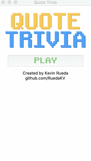 GitHub - RuedaKV/quote-trivia: An application that tests user knowledge ...