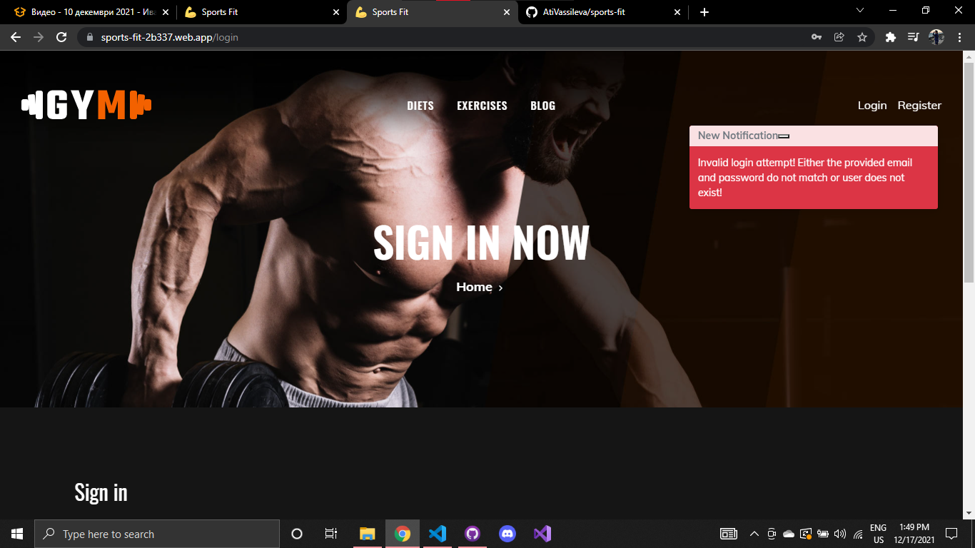 Github Ativassileva Sports Fit