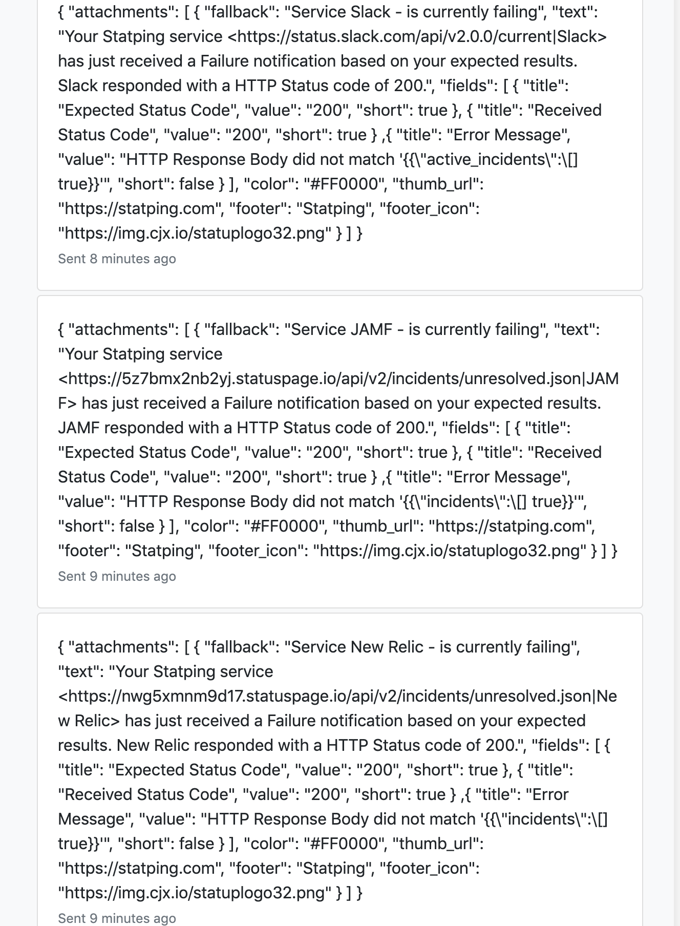 No slack notifications sent · Issue #202 · statping/statping · GitHub