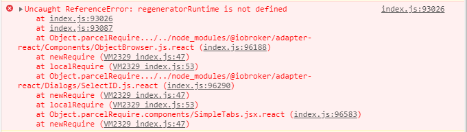 regeneratorRuntime is not defined · Issue #751 · ioBroker/create-adapter · GitHub