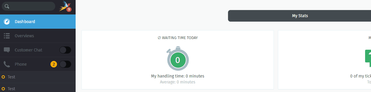 Zammad Icon (Bird) on page top left disappears and does not come back ...