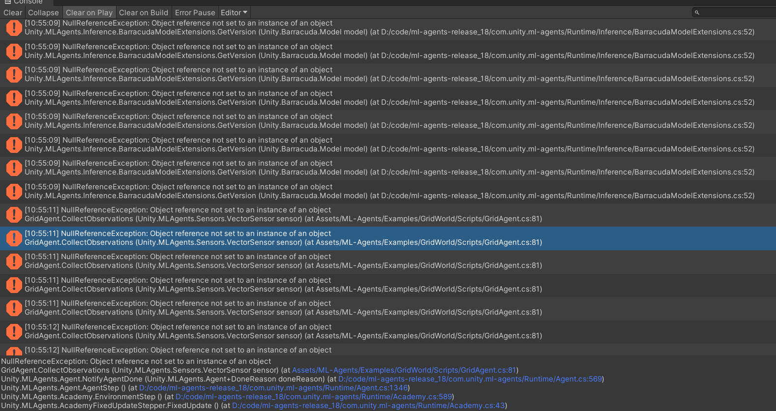 I followed q learning with unity environment, but the onnx didn't work · Issue #5596 · Unity ...