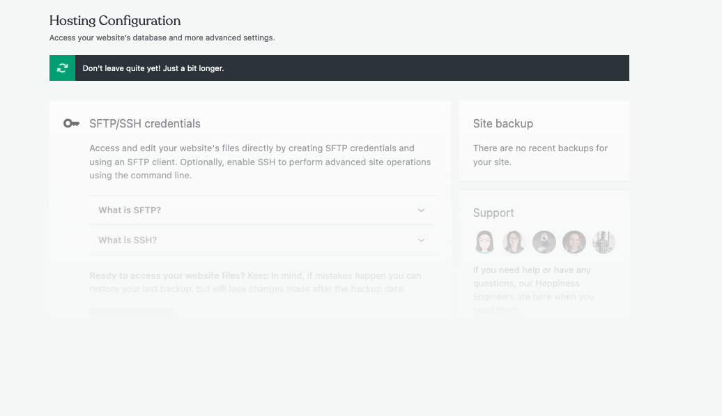 [Bug]: UI gets stuck after activating hosting features · Issue #72371 · Automattic/wp-calypso ...