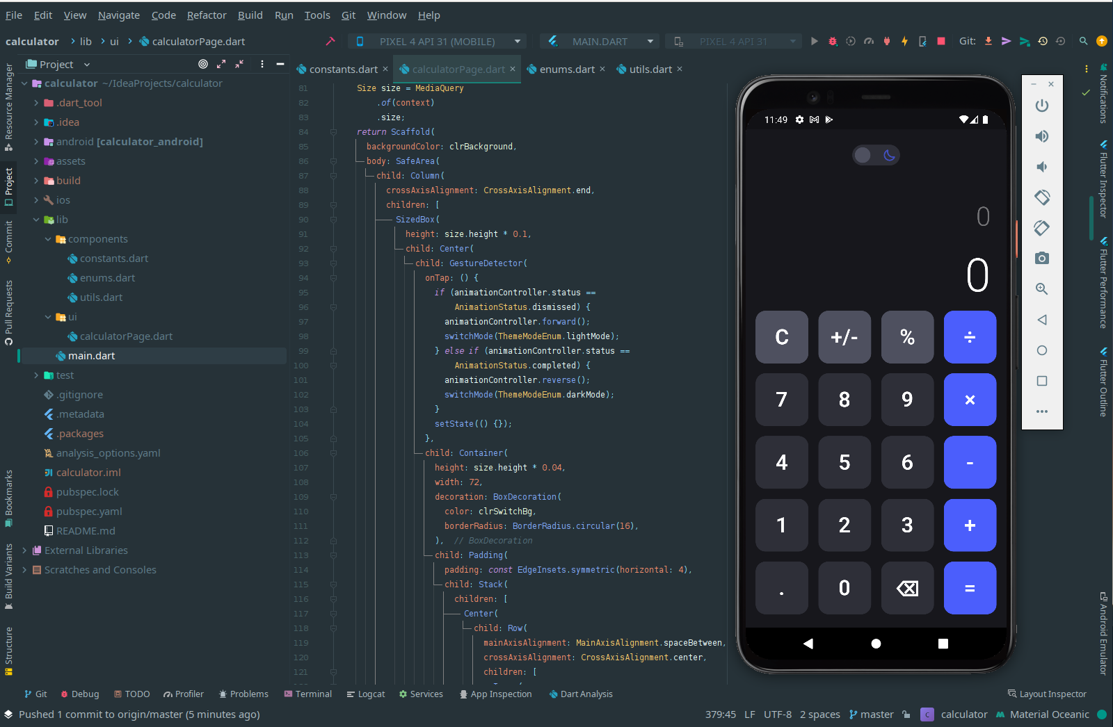 GitHub - iamtechieboy/calculator: Flutter Calculator