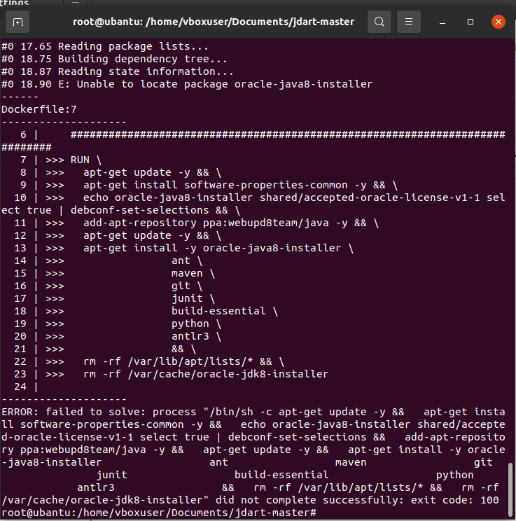 Problems about Installing JDart by using Docker · Issue #38 · psycopaths/jdart · GitHub