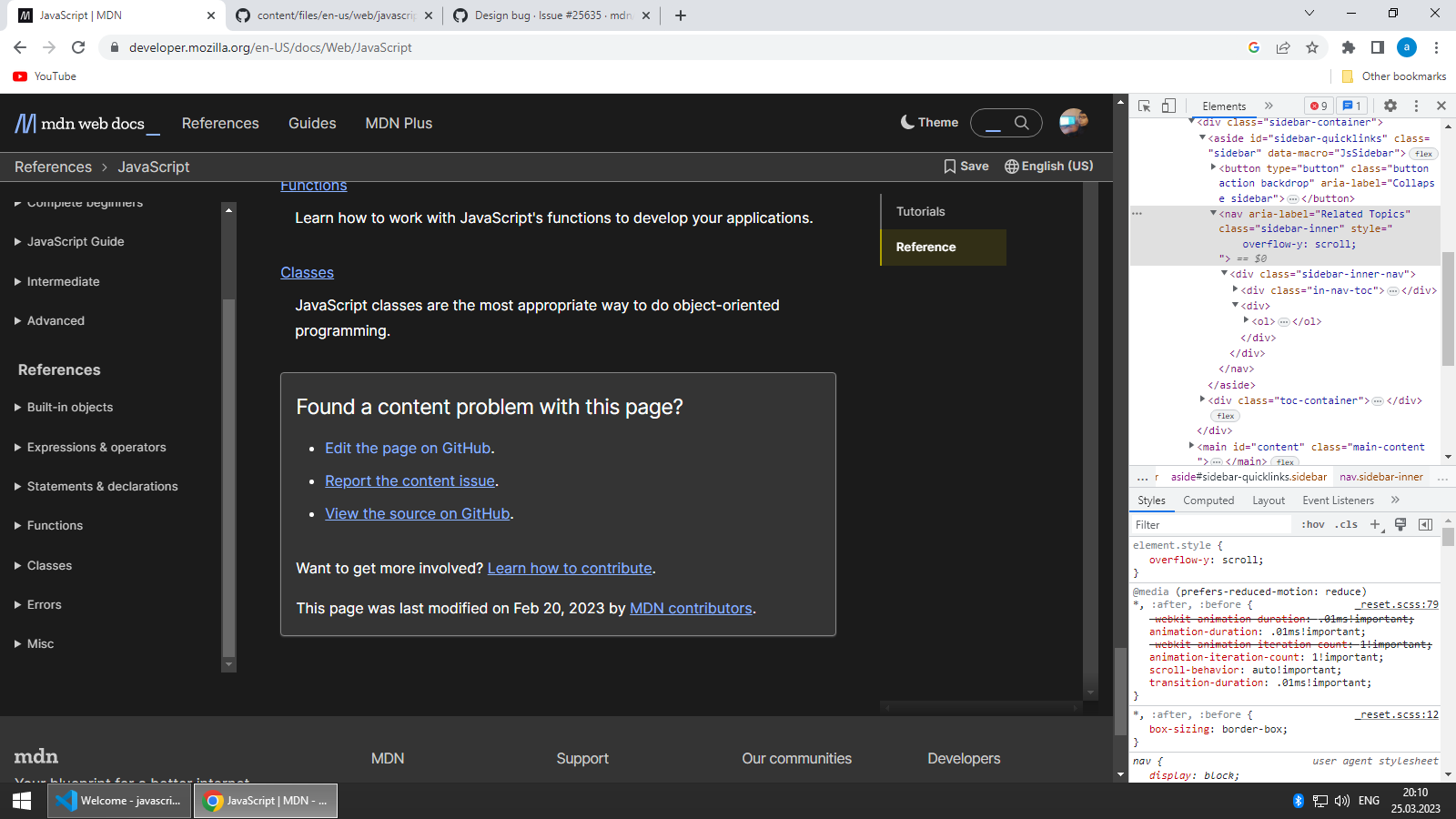 Design bug · Issue #25635 · mdn/content · GitHub