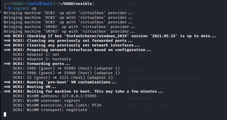 VM keeps restarting · Issue #87 · Orange-Cyberdefense/GOAD · GitHub