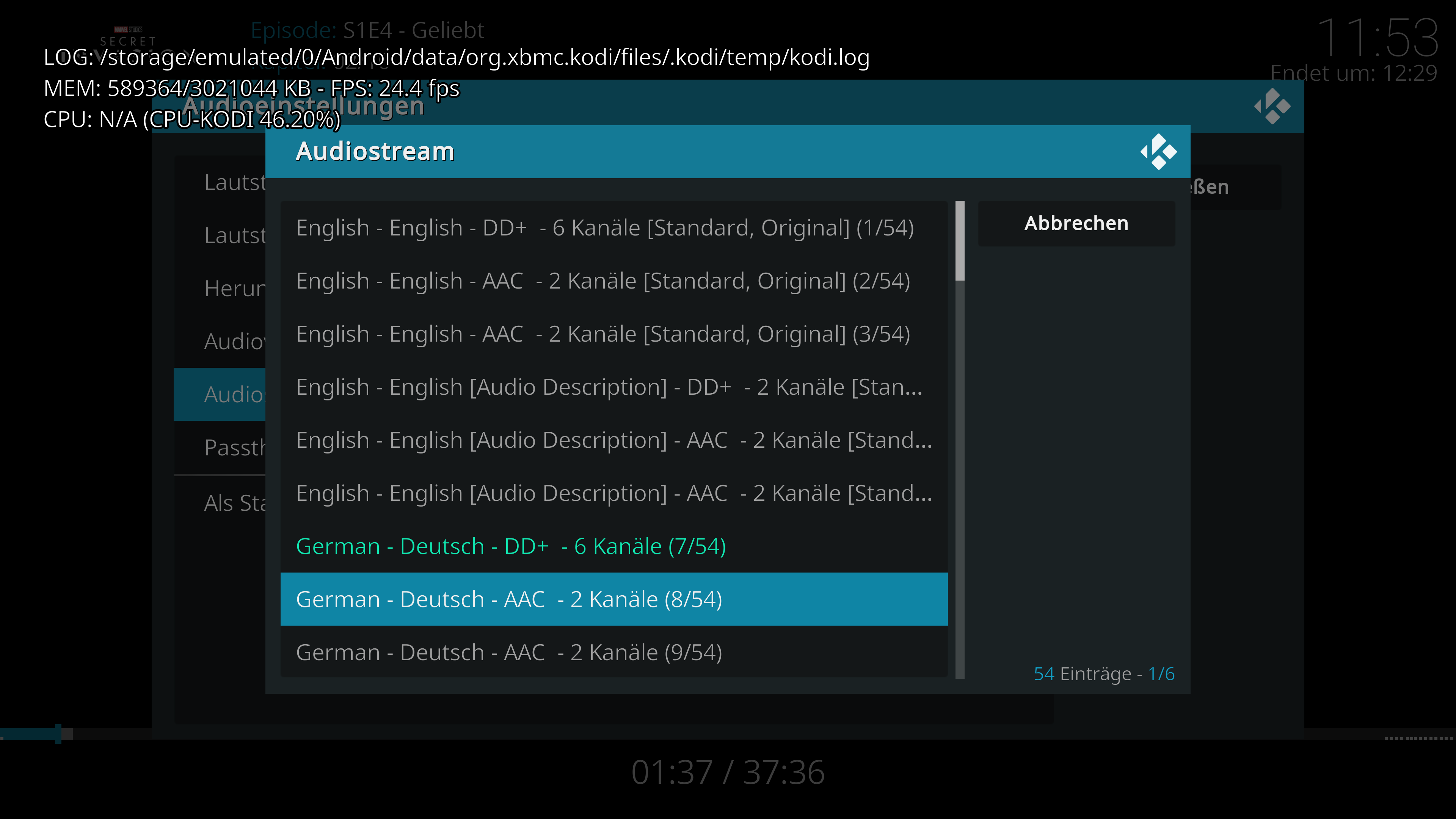 When starting an episode of series there are sound problems with the Disney+ addon · Issue #1335 ...