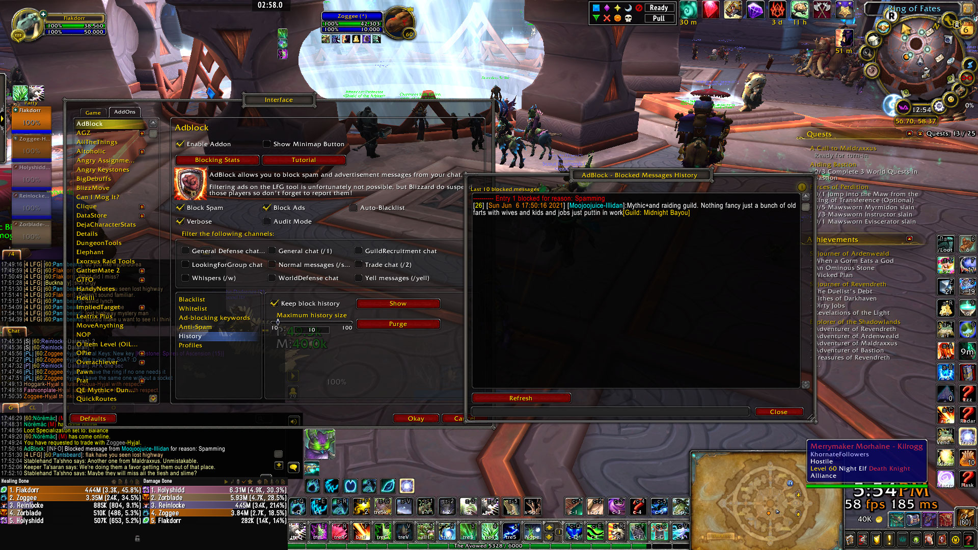 Even with ALL channels unticked, still blocks posts on lookingforgroup chat. · Issue #1 ...