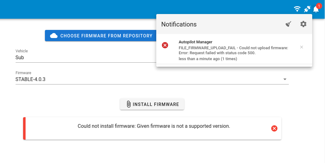 frontend (notifications): be more specific on the error messages · Issue #467 · bluerobotics ...