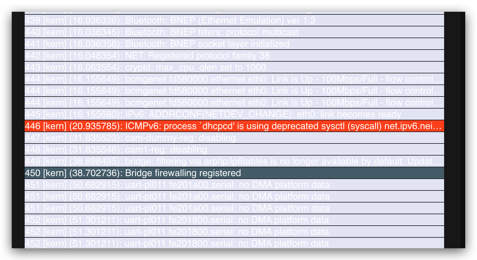 Kernel message colors on dark mode are not great · Issue #985 · bluerobotics/BlueOS · GitHub
