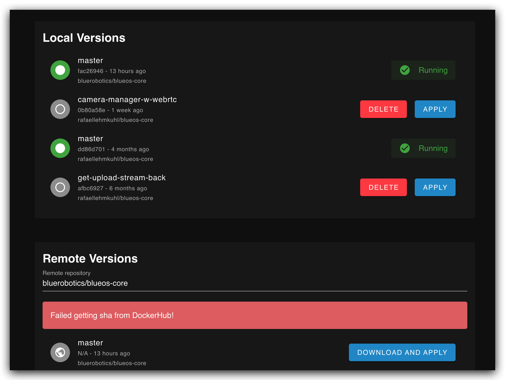 Version Chooser offers to "Download and Apply" version already running · Issue #1391 ...