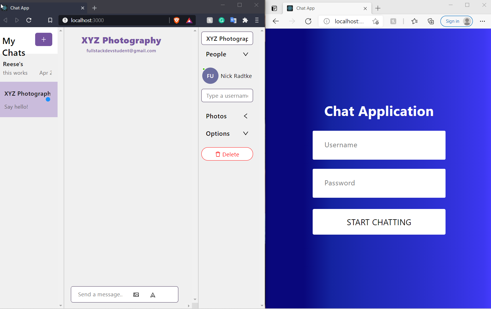 GitHub - NCRadtke00/ChatApp: React Chat App