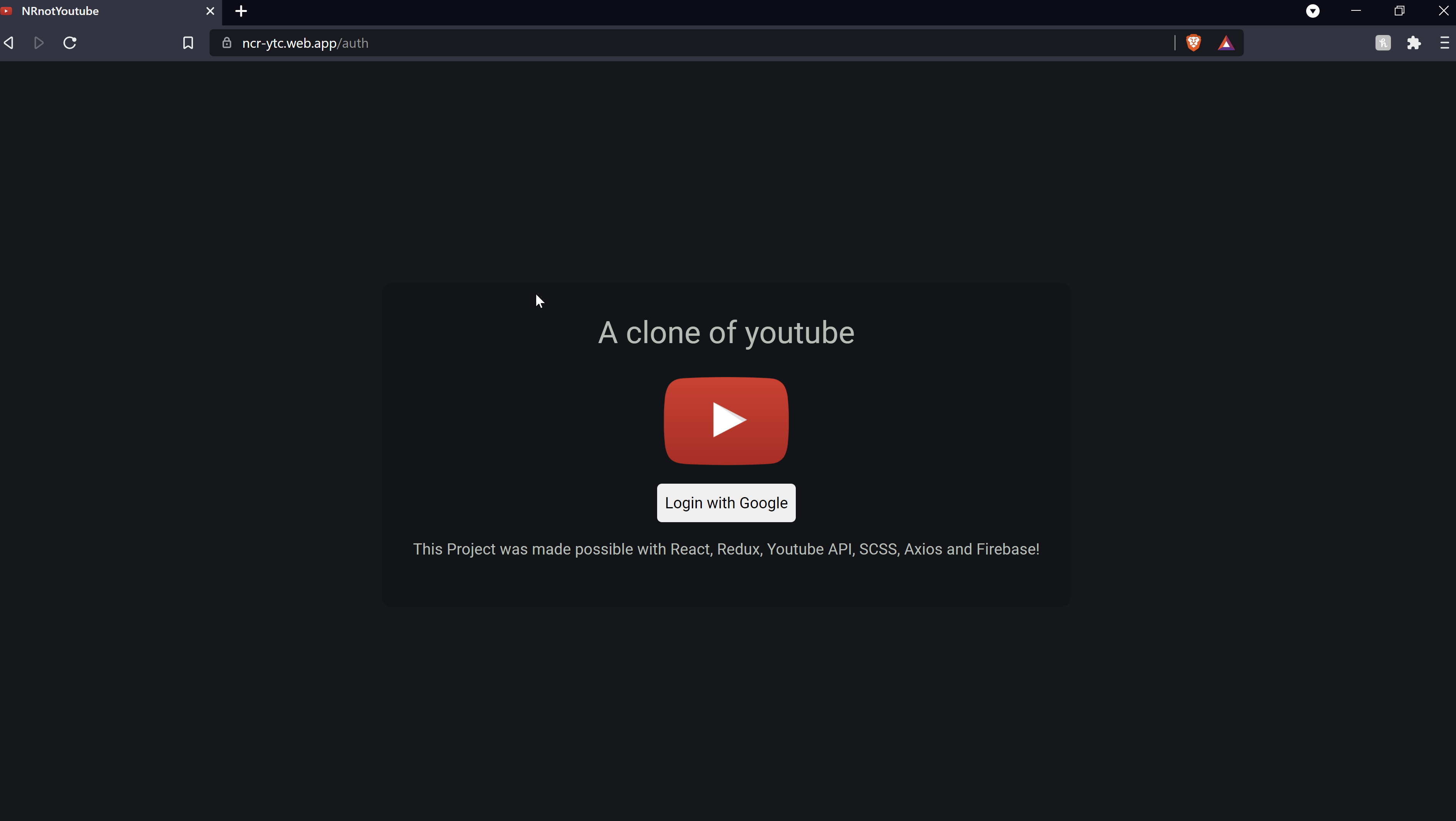 GitHub - NCRadtke00/notyoutube: Working youtube clone check link: React ...