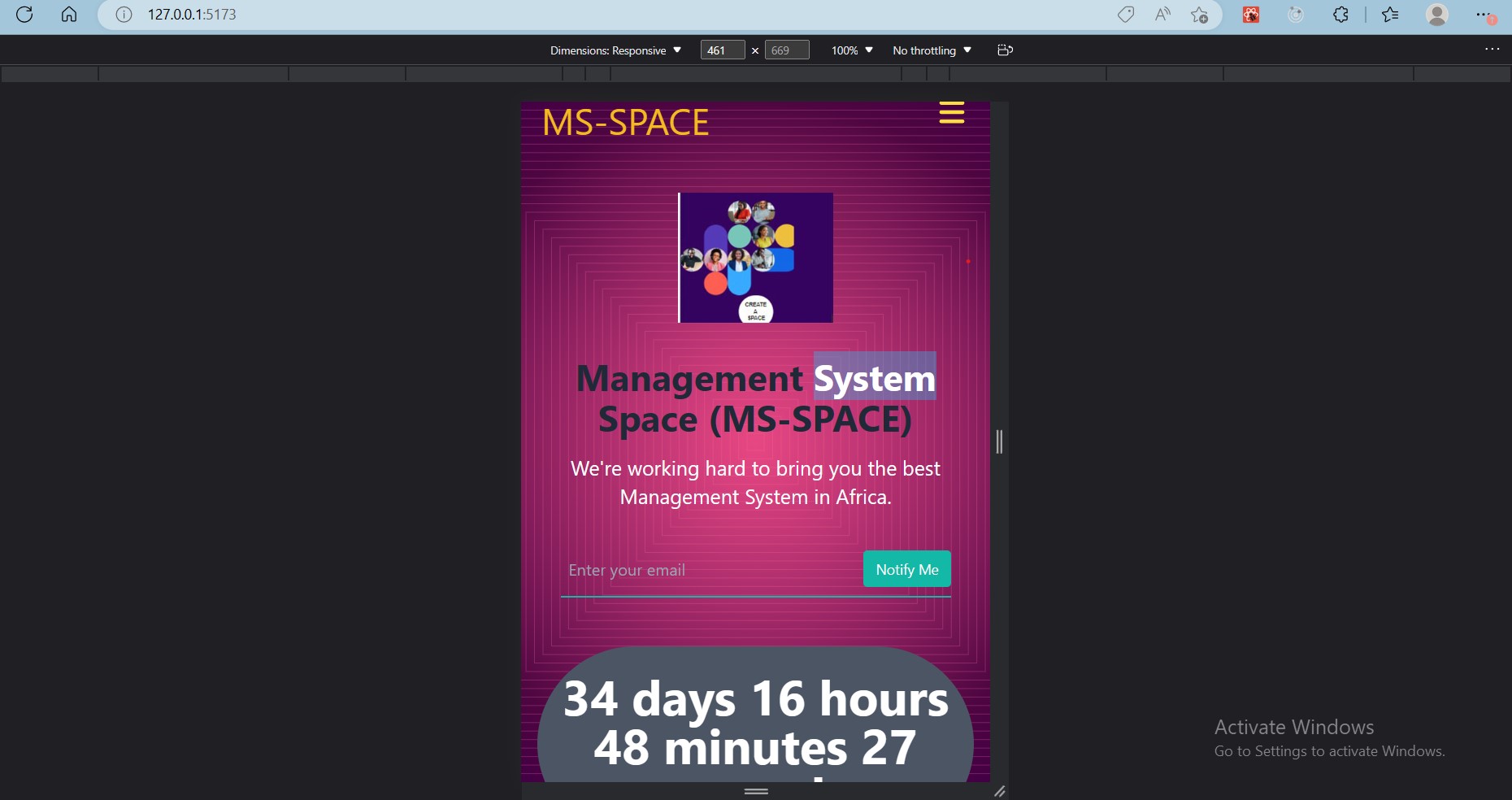 GitHub - viktorzee/ms-space-landing-page