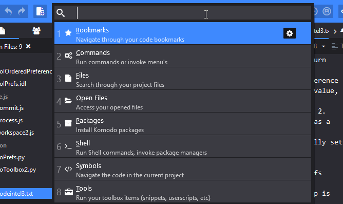 Commando: Can't use right key to move cursor through text field · Issue #2730 · Komodo ...