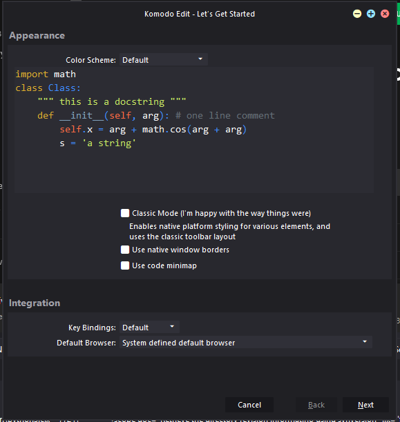 First Start Wizard Says Ide Instead Of Edit When Using Komodo Edit
