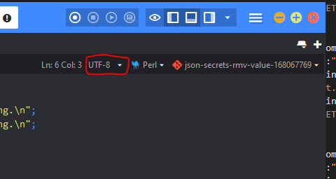 Debug output for Perl script containing utf8 characters does not equal output written to ...