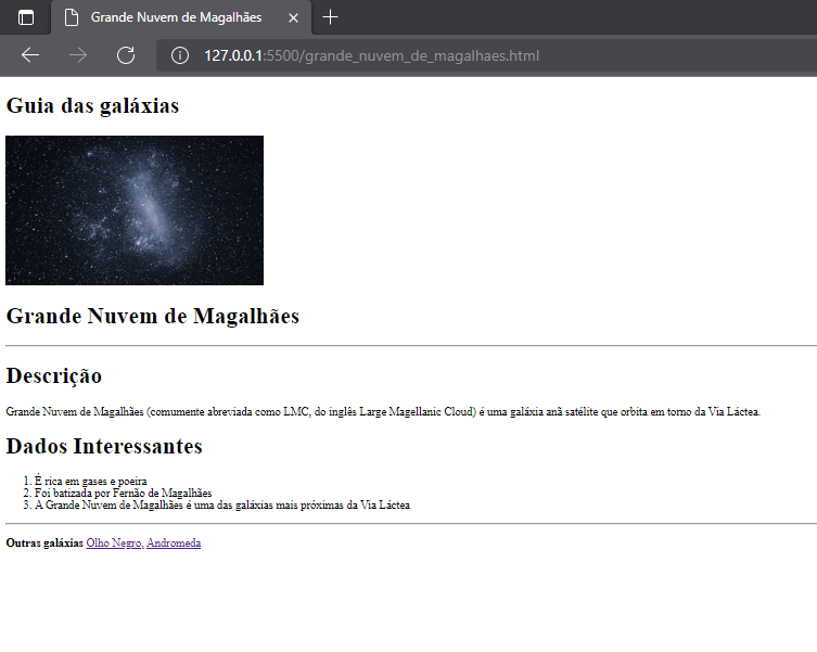 GitHub - matheuslei/OneBitCode-GalaxyGuide: Simples exercício utilizando somente HTML do curso ...