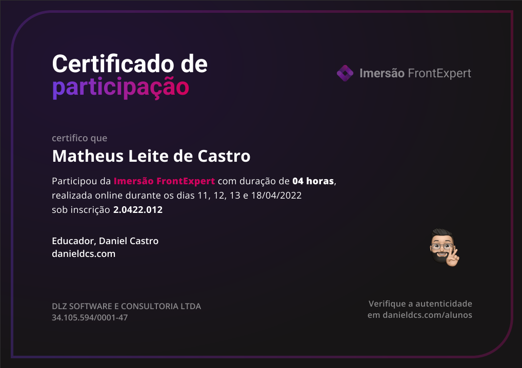 GitHub - matheuslei/Certificados: Repositório para certificados