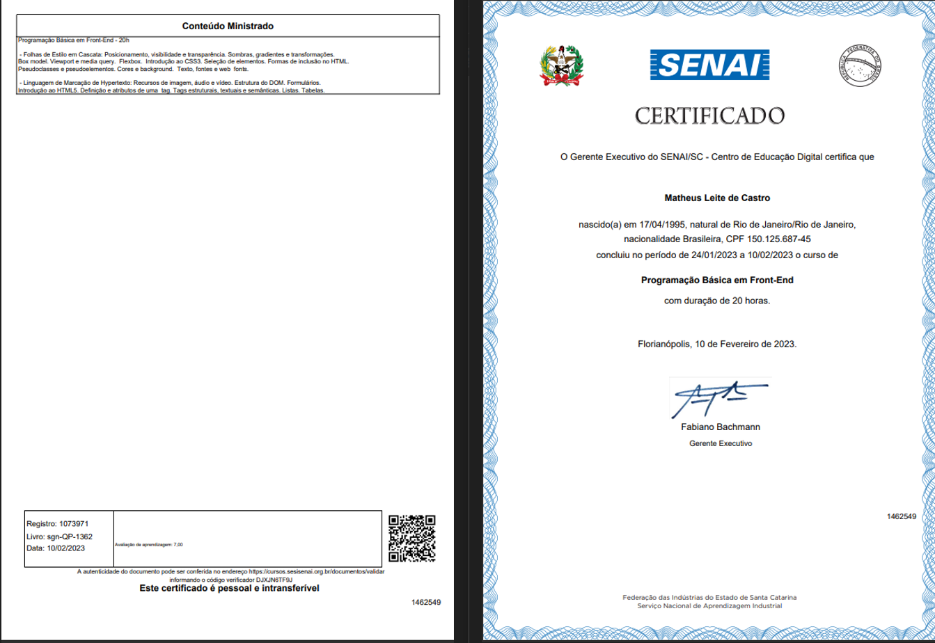 GitHub - matheuslei/Certificados: Repositório para certificados