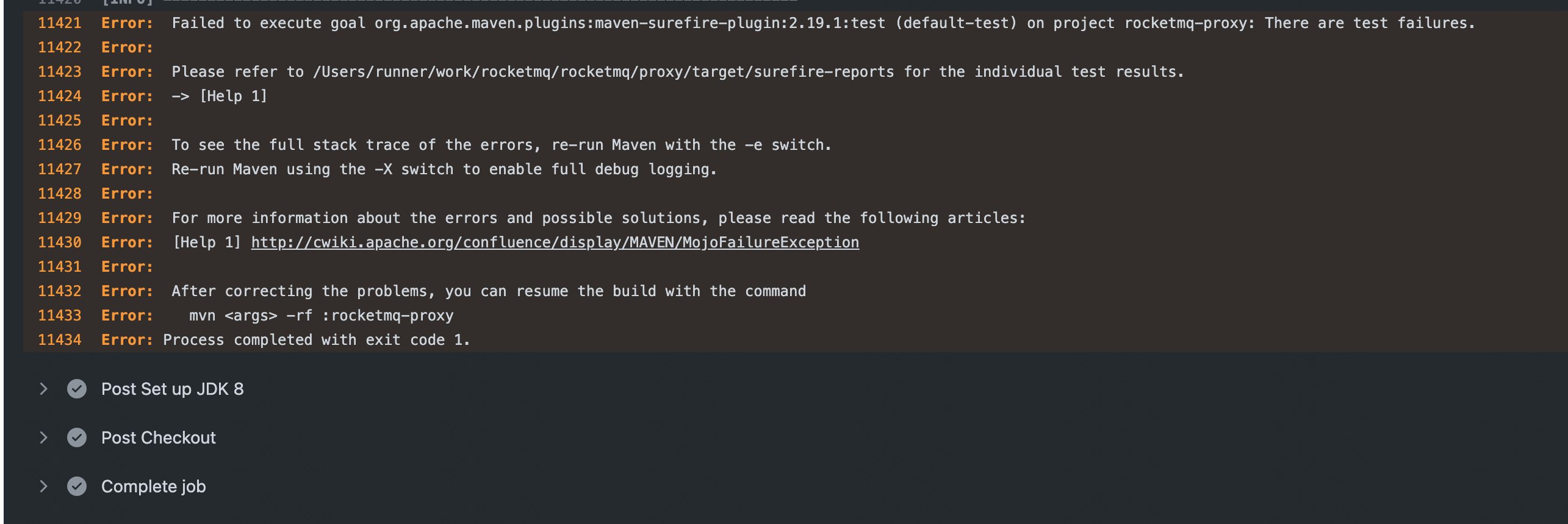 Some Test Error · Issue 5050 · Apacherocketmq · Github 
