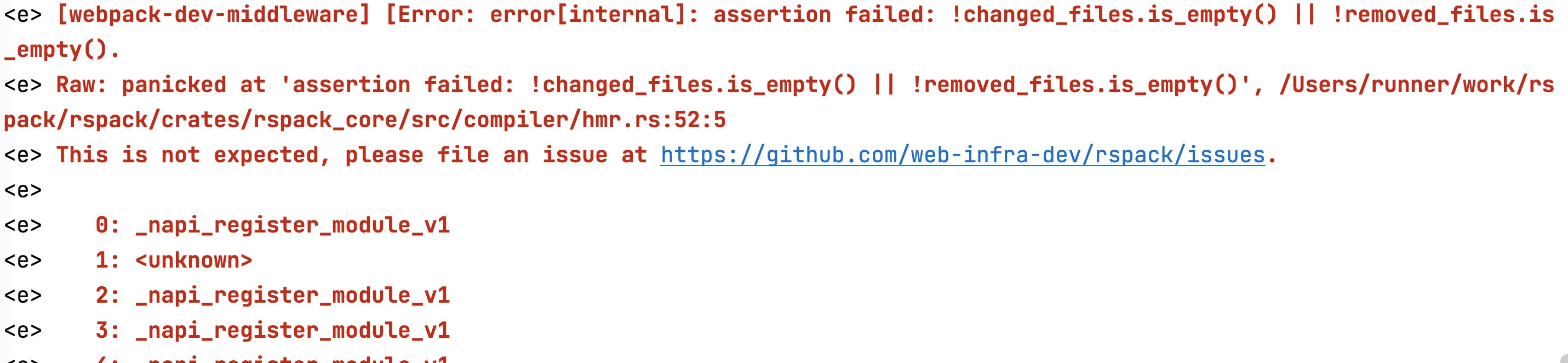 [Bug Report]: devServer.invalidate() 调用报错 · Issue #2341 · web-infra-dev/rspack · GitHub