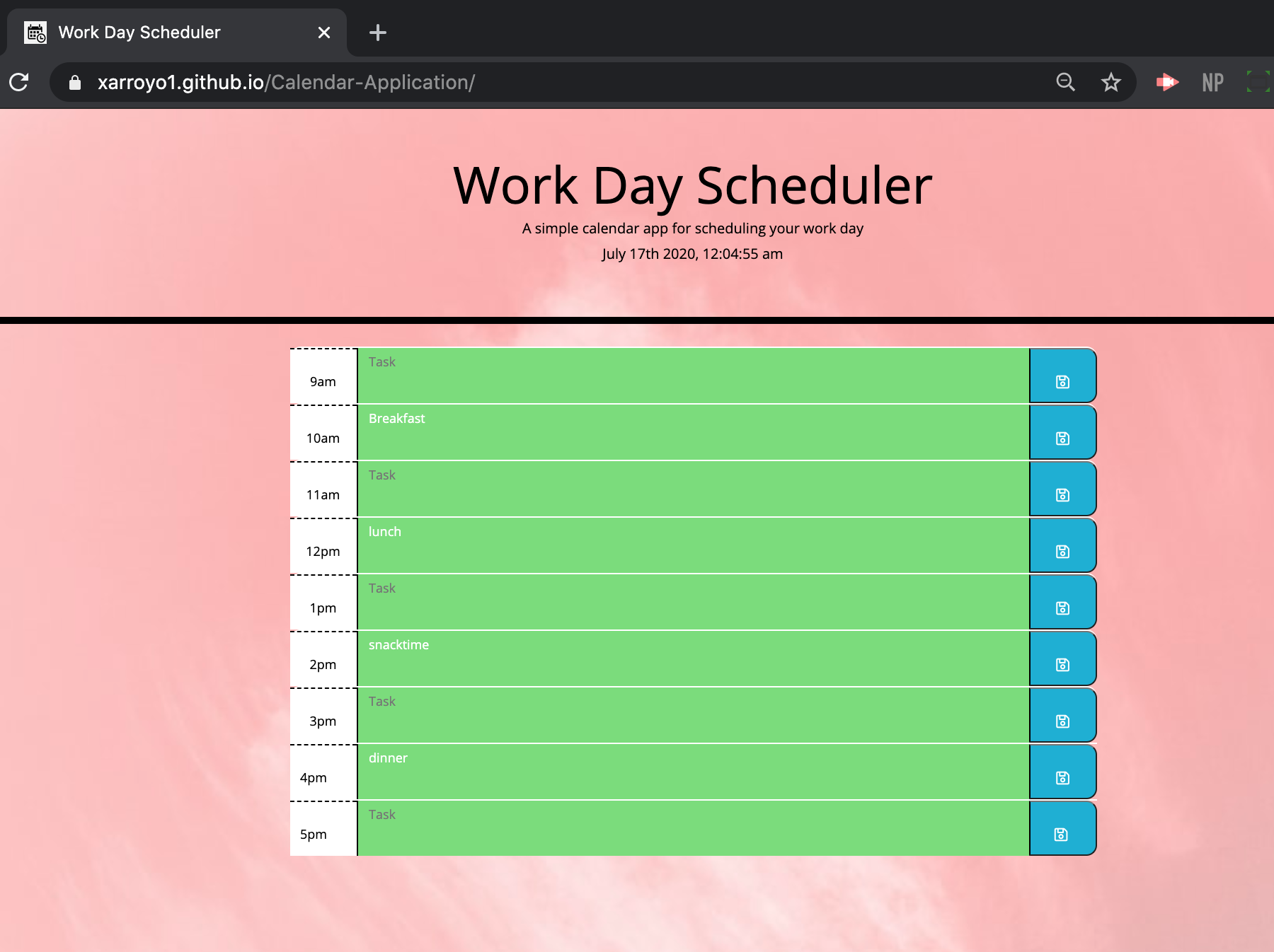 GitHub - xaguilar1/Calendar-Application: Created a simple calendar ...