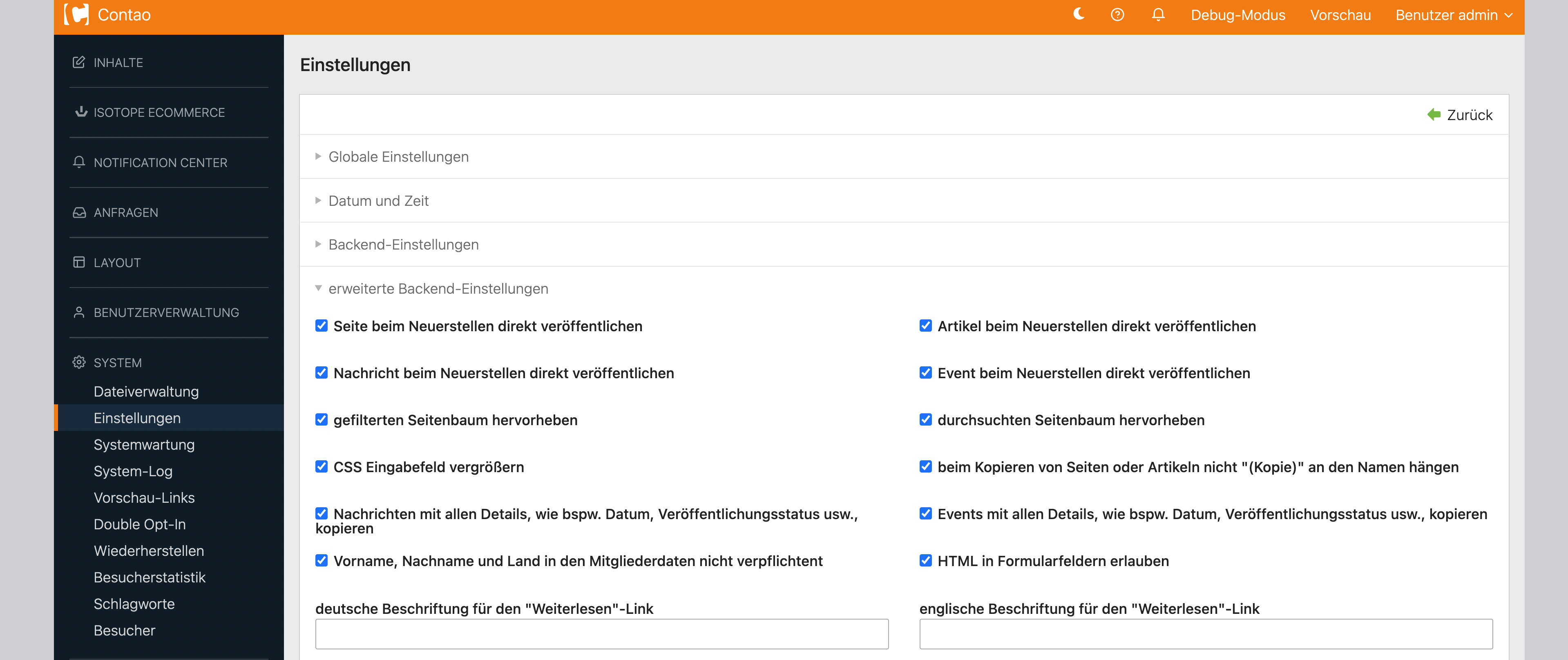 GitHub - heimseiten/contao-custom-backend-settings