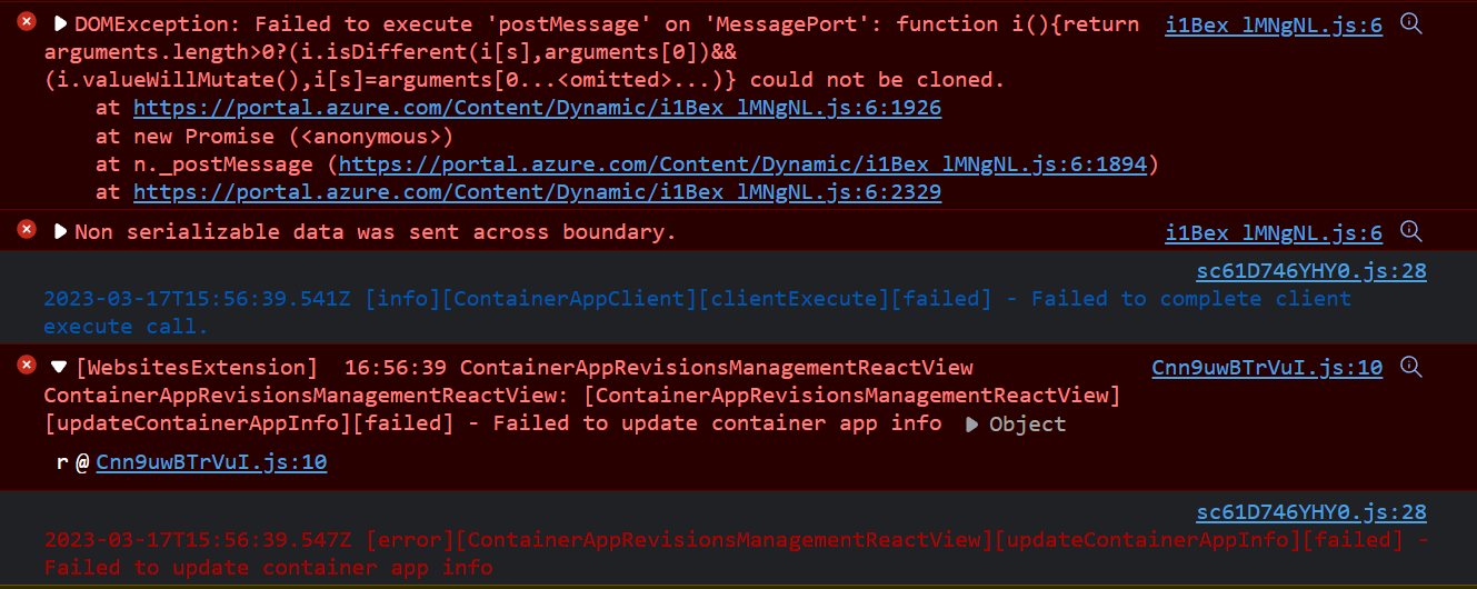 Switching Revision Mode Creates Incorrect Configuration · Issue 679 · Microsoft Azure Container