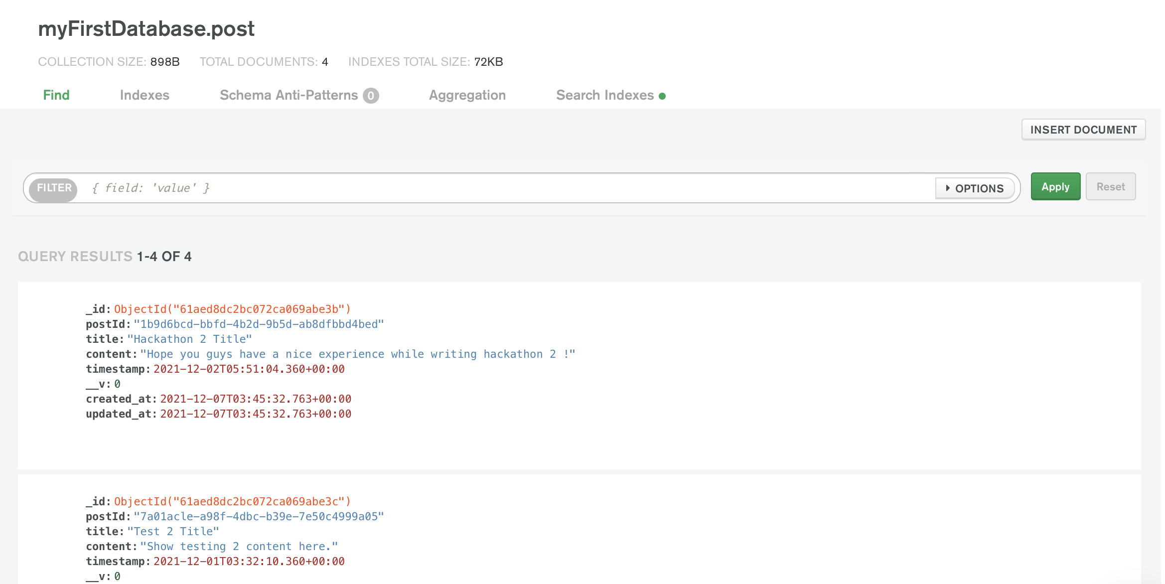 mongodb database issues · Issue #66 · ntuee-webprogramming/hack2-QAs · GitHub