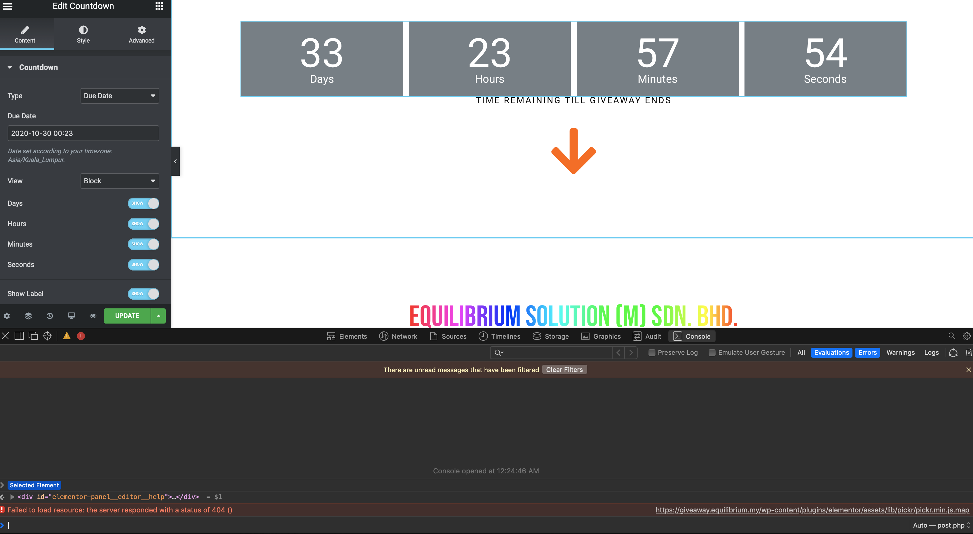 Countdown Timer Issue · Issue #12657 · elementor/elementor · GitHub