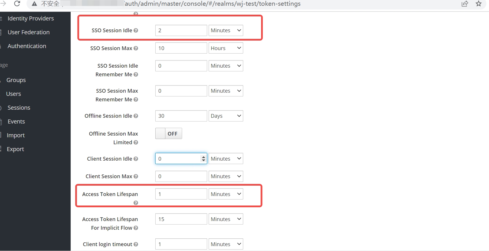 Session expiration settings · Issue #13100 · keycloak/keycloak · GitHub