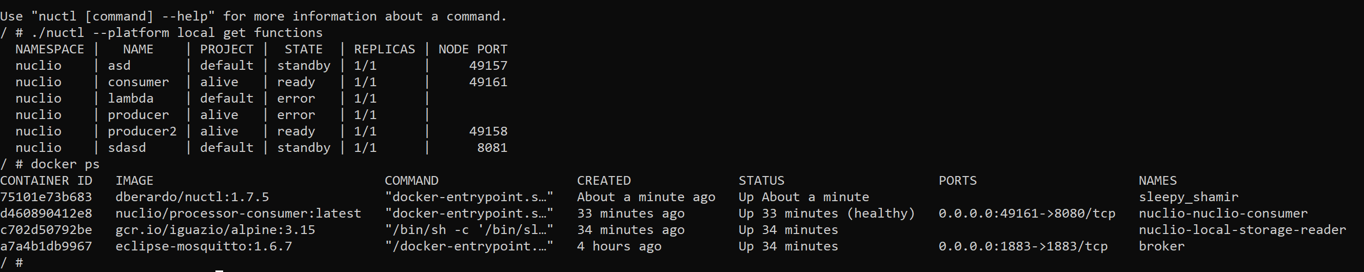 BUG: nuctl shows functions as running but they aren't · Issue #2457 · nuclio/nuclio · GitHub