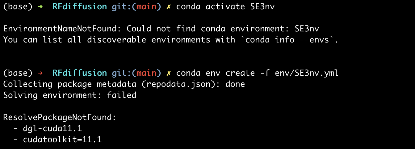 Running RFdiffusion on Intel macbook pro without Nvidia GPU · RosettaCommons RFdiffusion ...