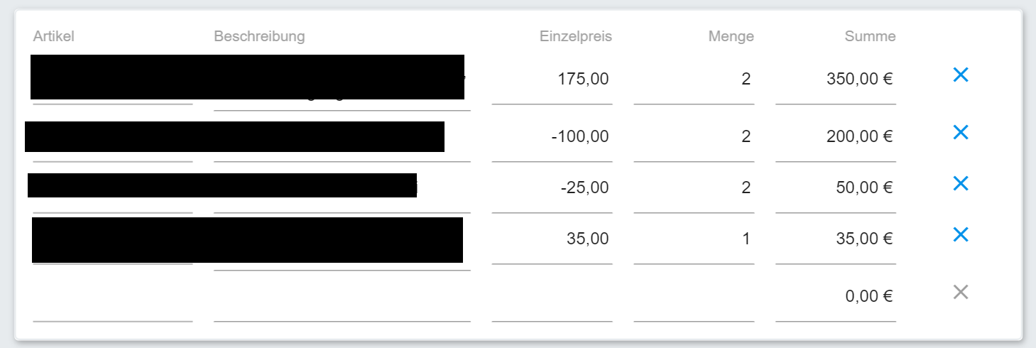 Negativ Values are not correctly shown in Quote Preview Pane and Edit Screen · Issue #177 ...